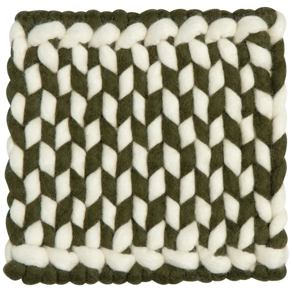 WS Braid Felt Wool Trivet - Olive Branch – Seaside Gallery and Goods